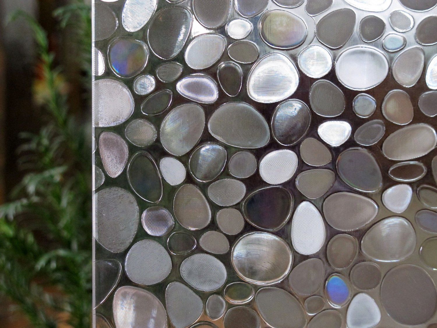 Pebble Light Reactive Textured Privacy 3D Decorative Window Film ...