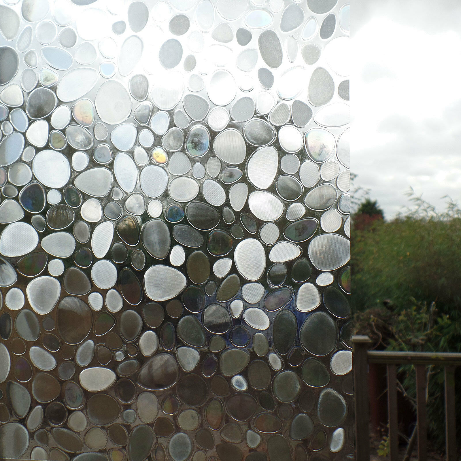 Pebble Light Reactive Textured Privacy 3D Decorative Window Film ...